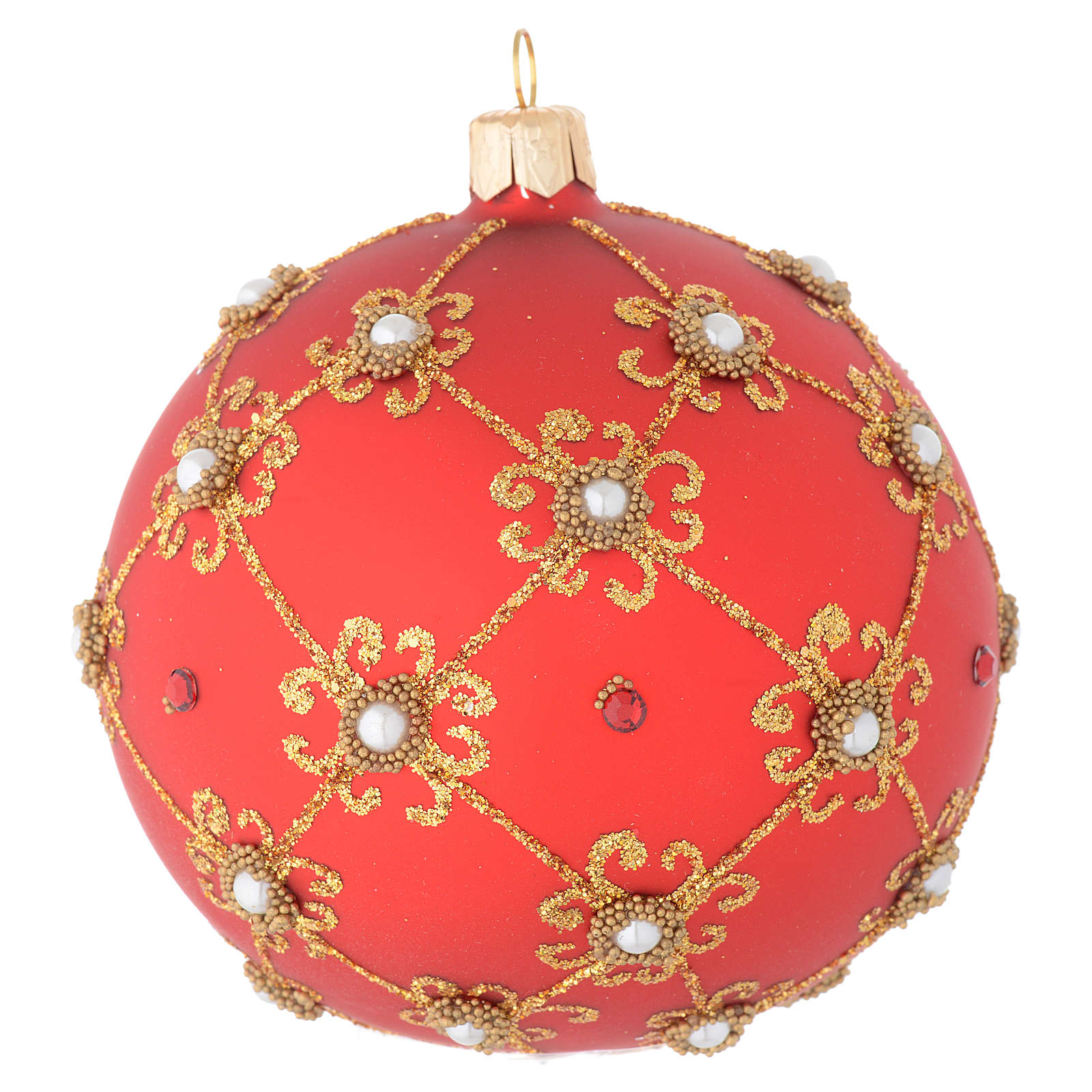 Weihnachtskugel aus mundgeblasenem Glas Grundton Rot mit | Online ... Weihnachtskugel aus mundgeblasenem Glas Grundton Rot mit | Online ...