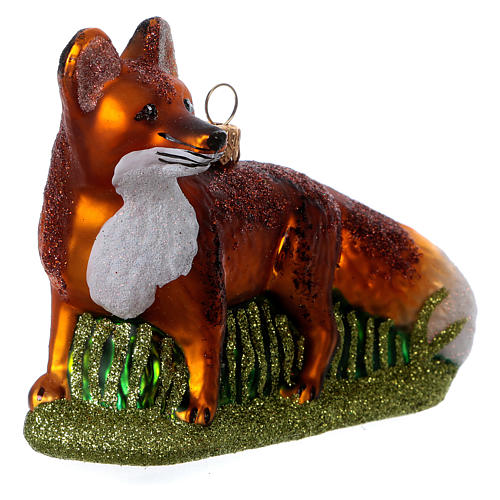 Blown glass Christmas ornament, fox | online sales on HOLYART.com