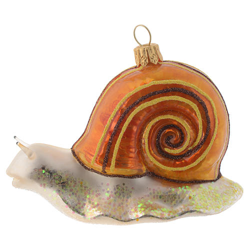Blown glass Christmas ornament, snail | online sales on HOLYART.com