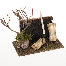 Escenografía horca y haz de paja para pesebre | venta online en HOLYART