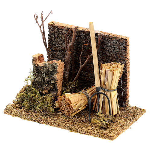 Escenografía horca y haz de paja para pesebre | venta online en HOLYART
