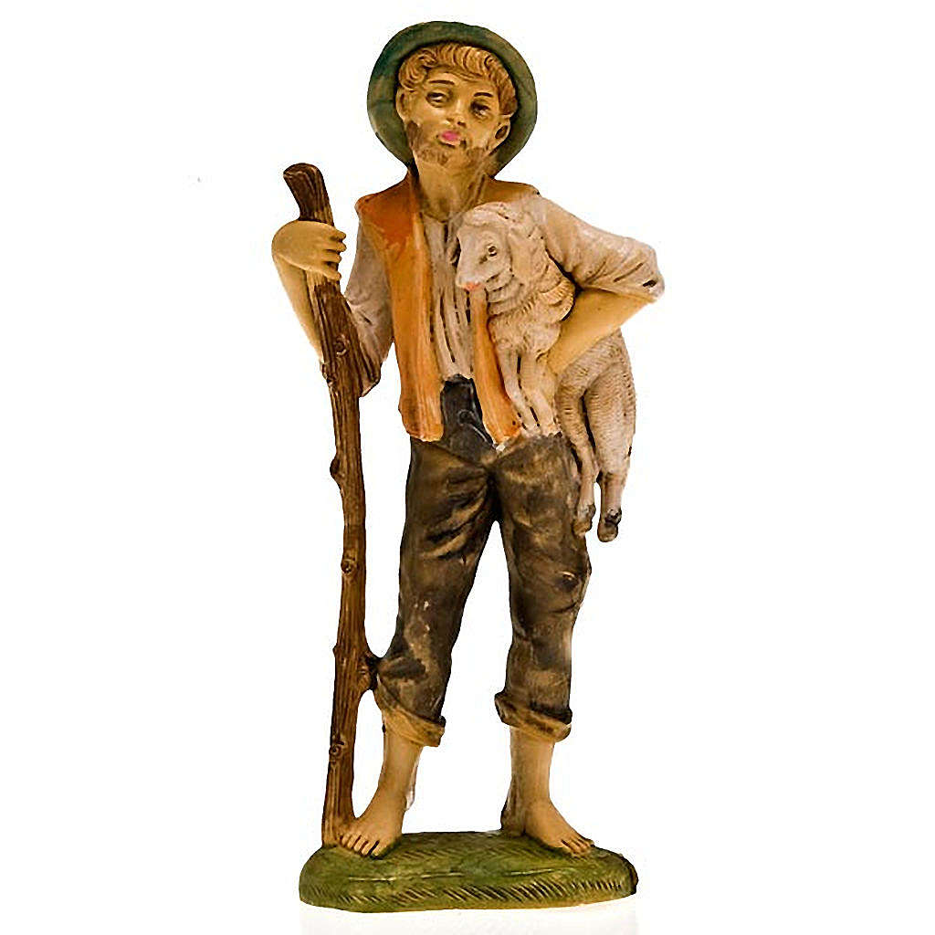 Nativity set accessories, shepherd figurine with sheep and stick ...