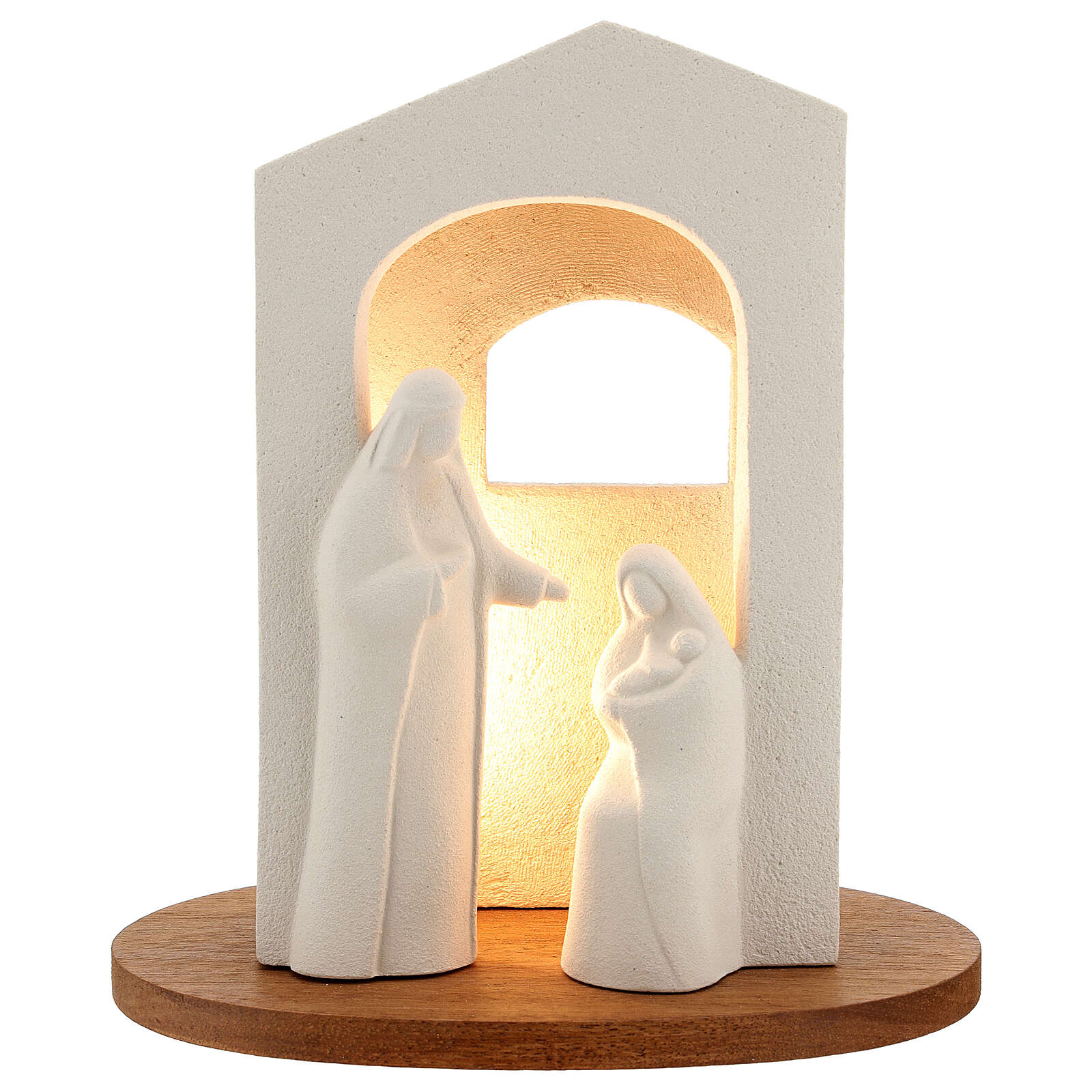 Crèche nativité Lumière argile blanche 25.5 | vente en ligne sur HOLYART