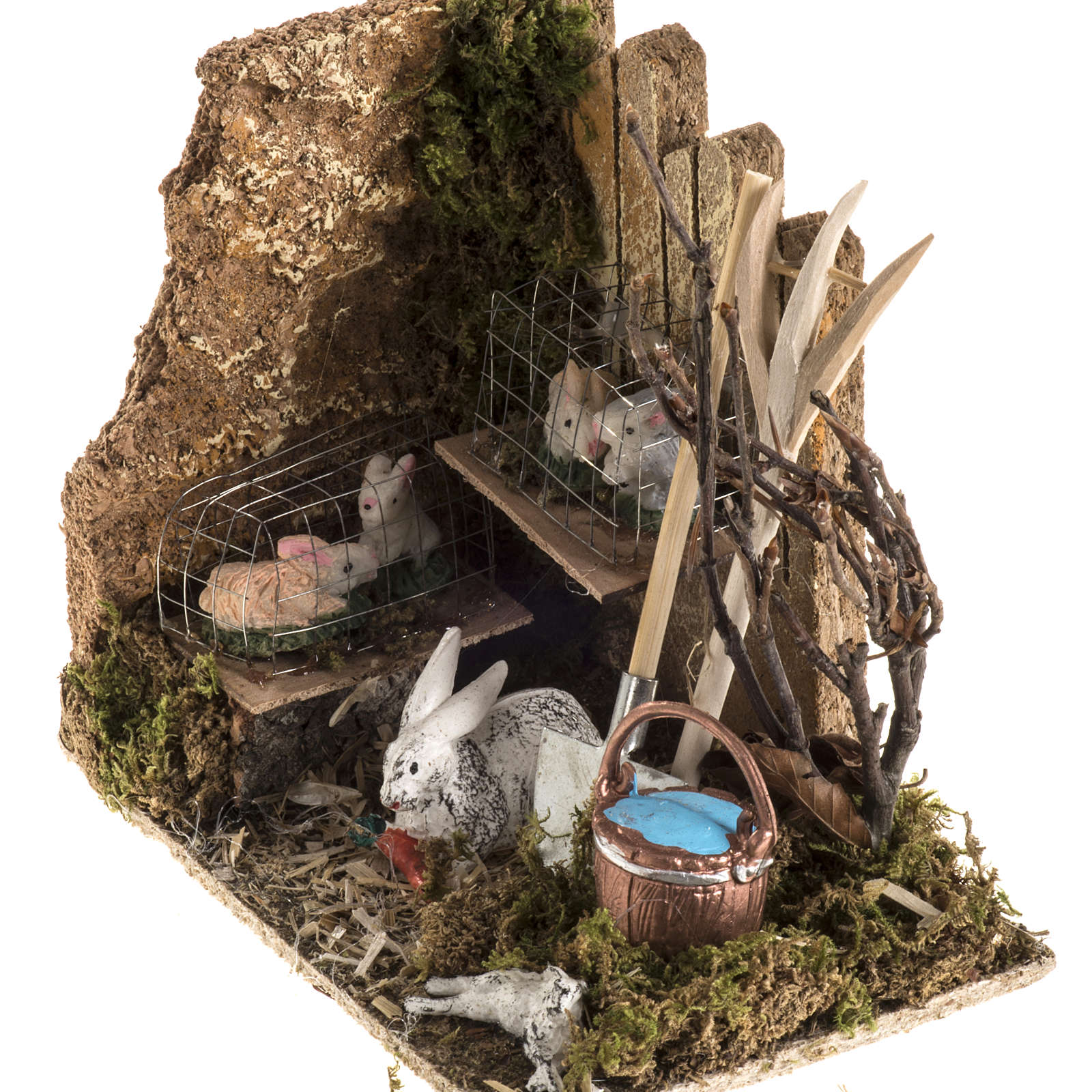 Nativity scene figurines, rabbits and setting | online sales on HOLYART ...