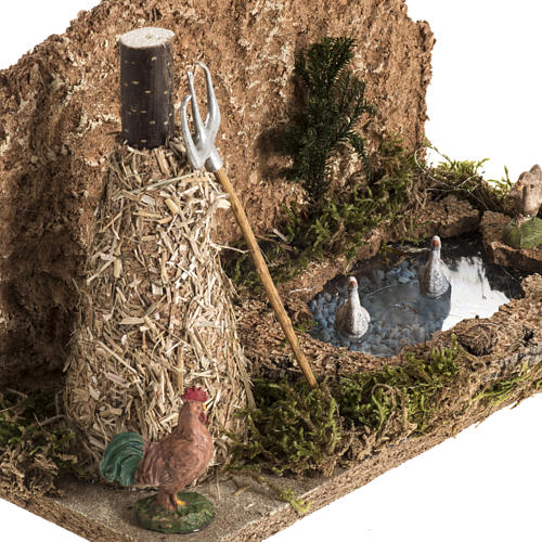 Nativity scene figurines, cock and ducks in the lake | online sales on ...