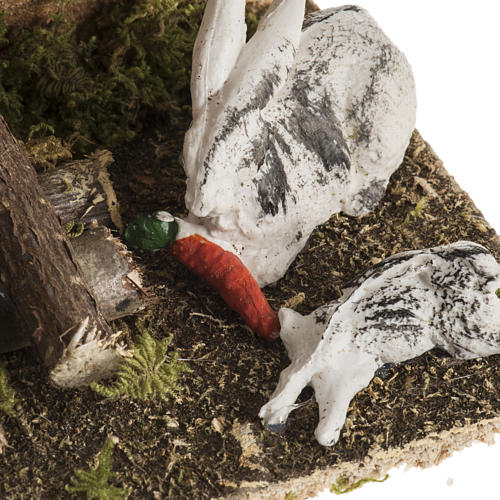 Nativity scene figurines, rabbits with rabbit hutch | online sales on ...
