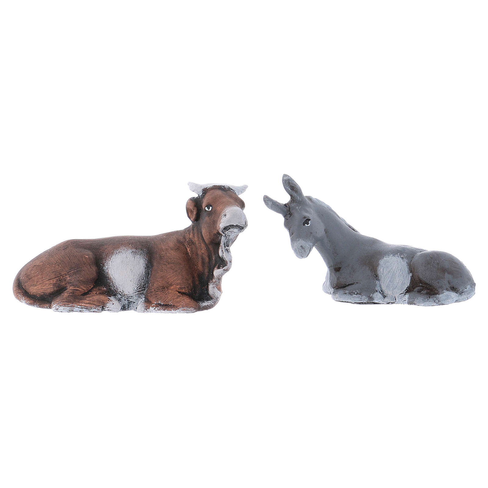 Neapolitan Nativity set, Ox and ass 8cm | online sales on HOLYART.com
