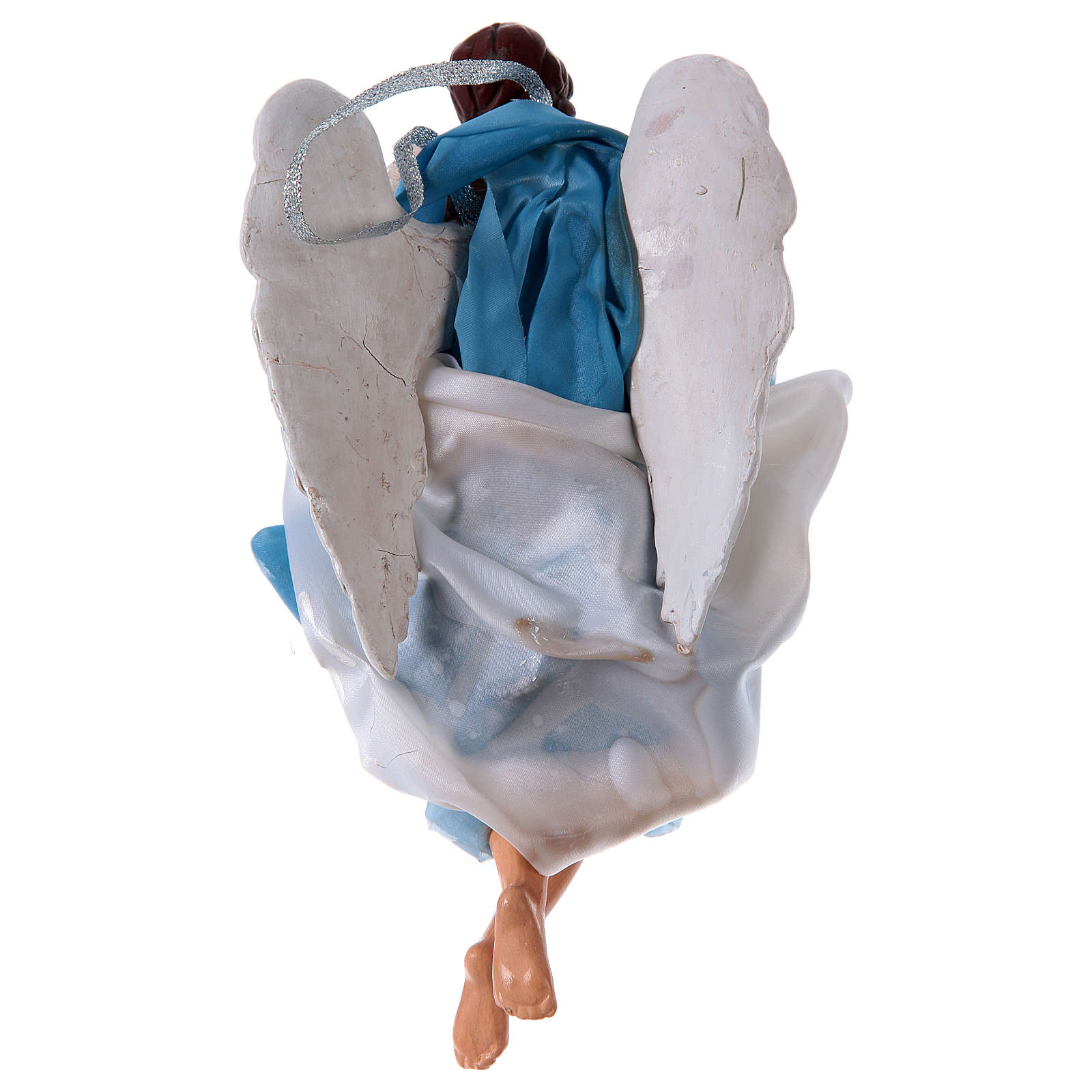 Angelo azzurro 30 cm presepe napoletano | vendita online su HOLYART