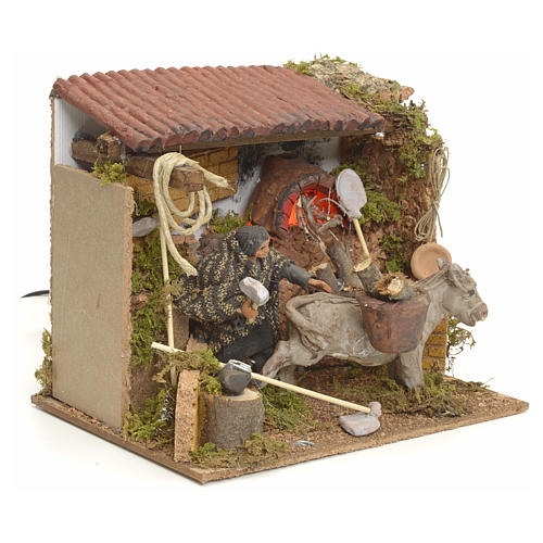 Animated manger scene setting, farrier 12 cm | online sales on HOLYART.com