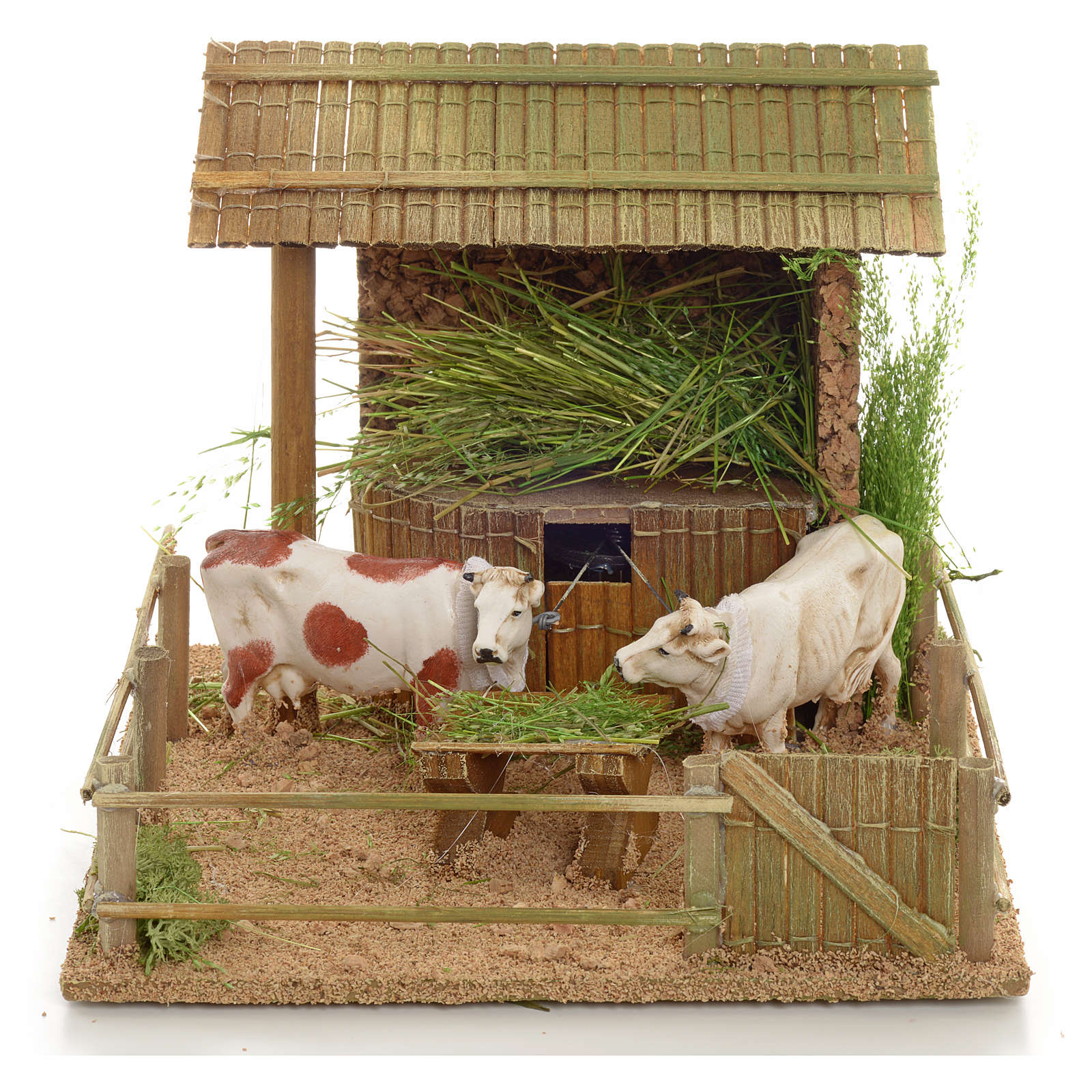 Animated nativity scene figurine, cows in the cattle-shed | online ...
