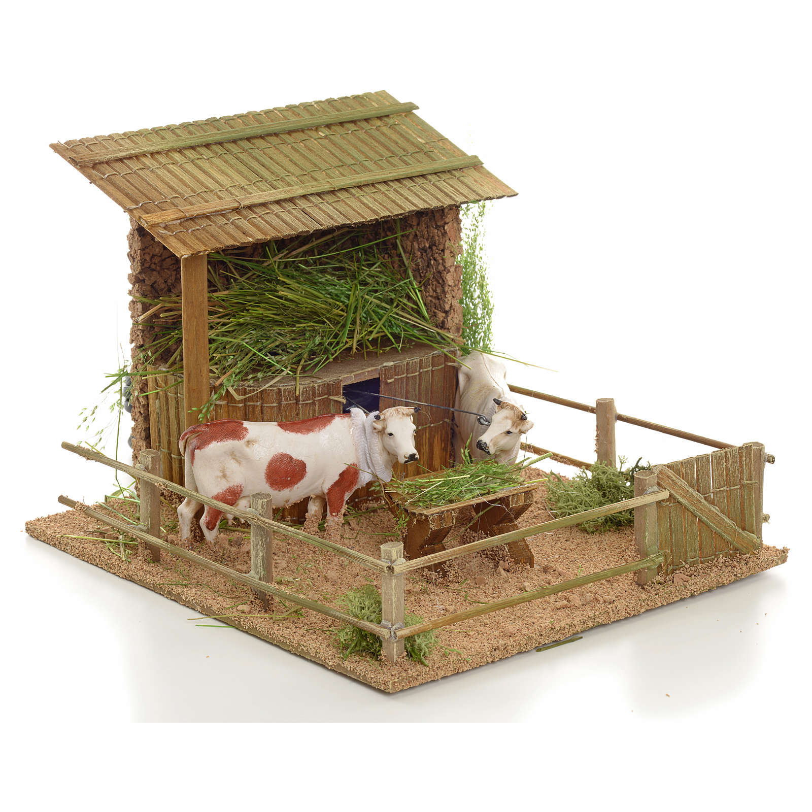 Animated nativity scene figurine, cows in the cattle-shed | online ...