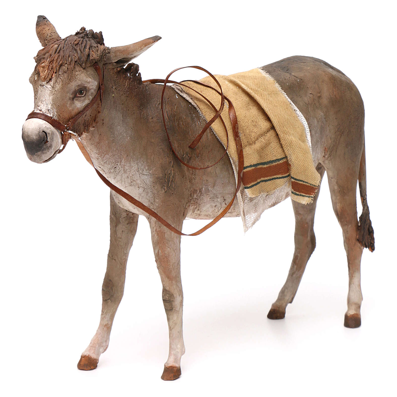 Nativity scene figurine, donkey 30cm terracotta, Angela Tripi | online ...