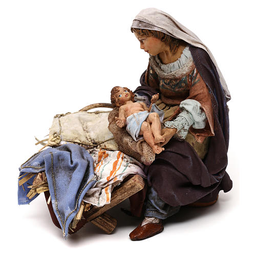 Natività Maria seduta 18 cm Tripi | vendita online su HOLYART