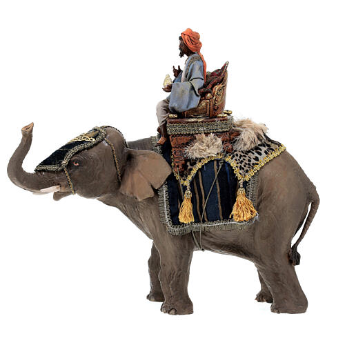 Moor Magi on elephant, 13 cm Angela Tripi | online sales on HOLYART.com