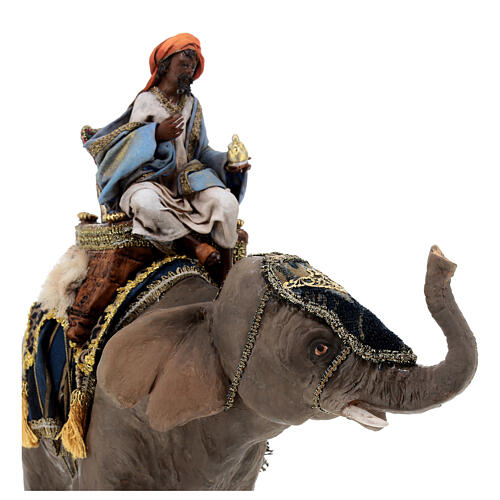 Moor Magi on elephant, 13 cm Angela Tripi | online sales on HOLYART.com
