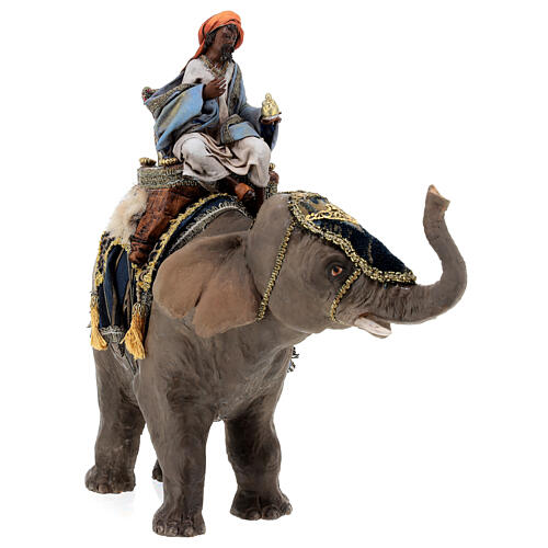 Moor Magi on elephant, 13 cm Angela Tripi | online sales on HOLYART.com