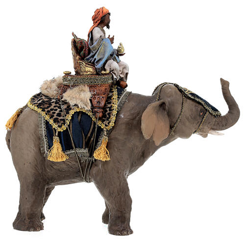 Moor Magi on elephant, 13 cm Angela Tripi | online sales on HOLYART.com