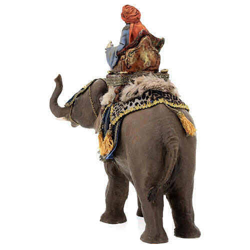 Moor Magi on elephant, 13 cm Angela Tripi | online sales on HOLYART.com