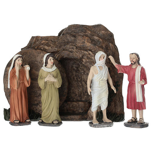 Resurrection of Lazarus set 10 cm, painted resin, Easter nativity scene ...