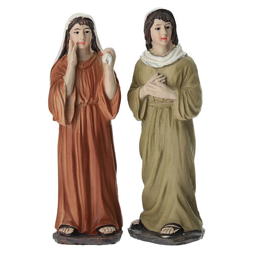 Resurrection of Lazarus set 10 cm, painted resin, Easter nativity scene ...