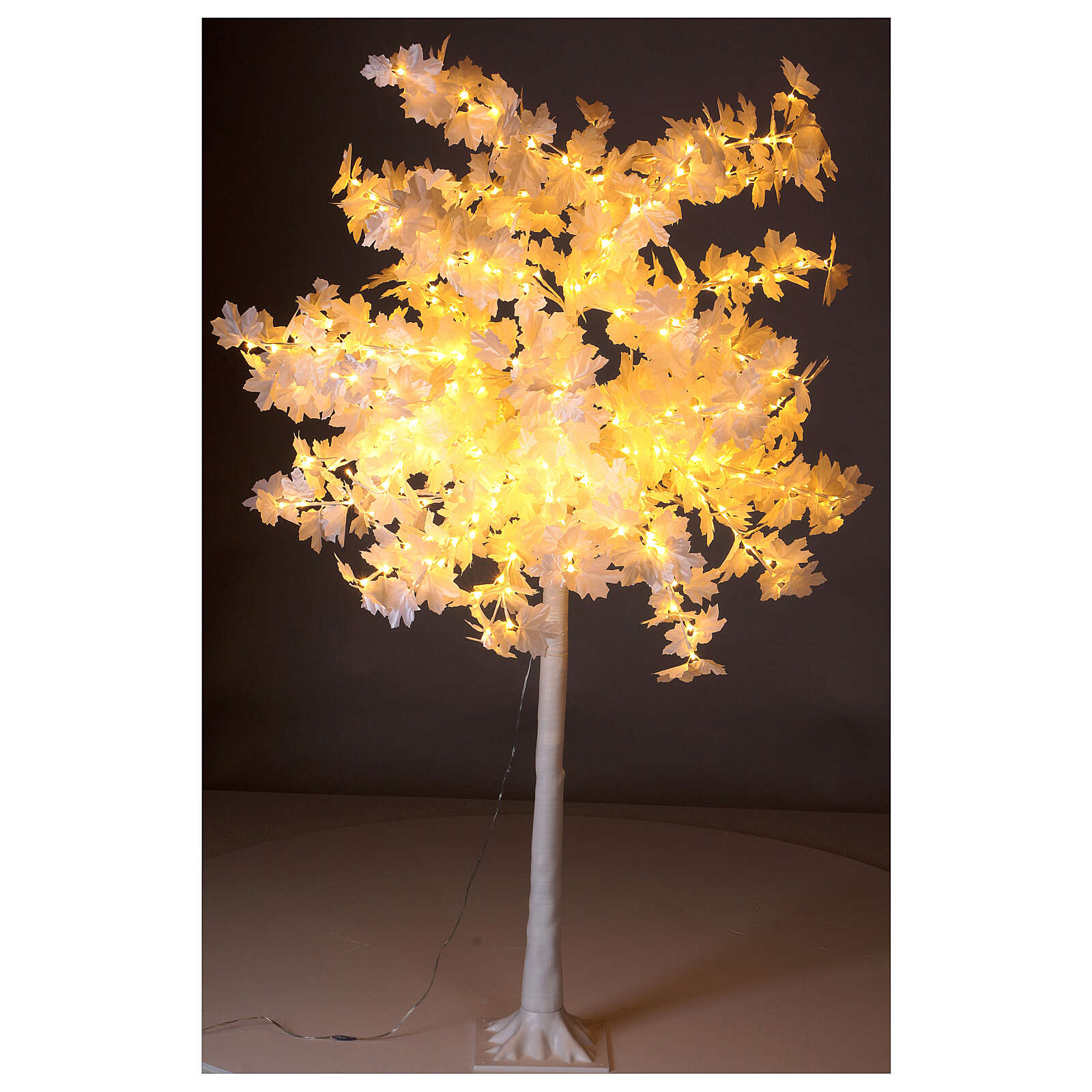 Albero luminoso Acero 180 cm 400 LED bianco caldo interno esterno ...