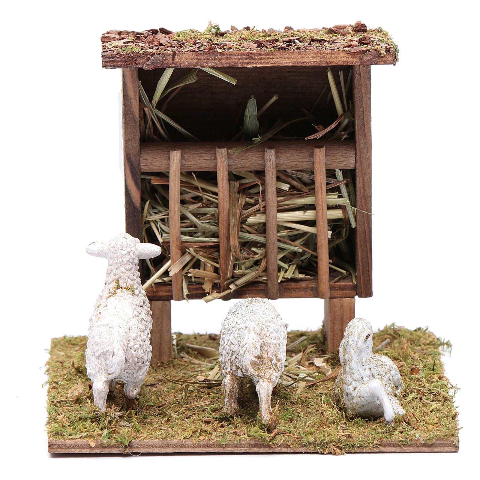Manger with sheep | online sales on HOLYART.com
