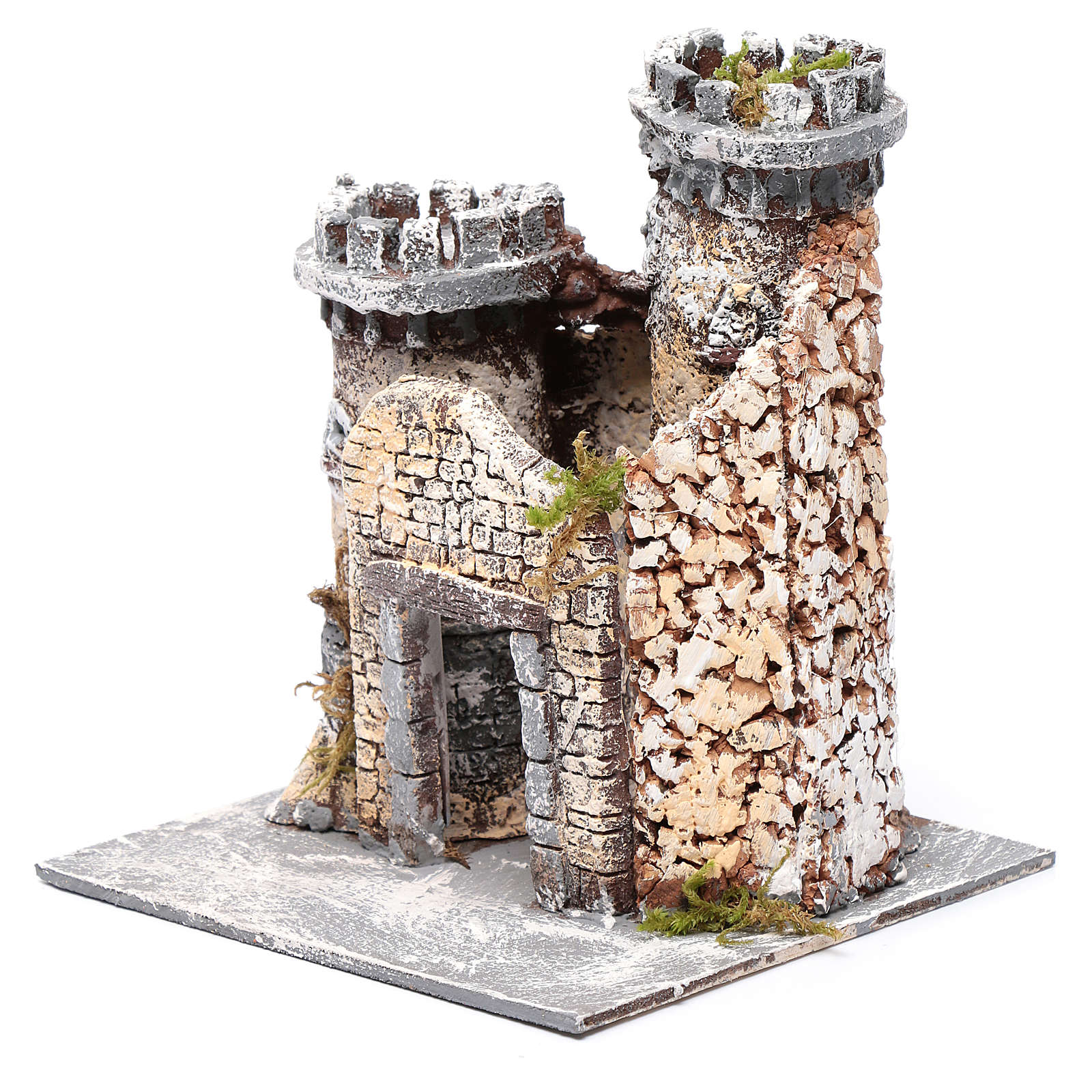 Castle in resin and cork 21x19x17cm for Neapolitan nativity | online ...