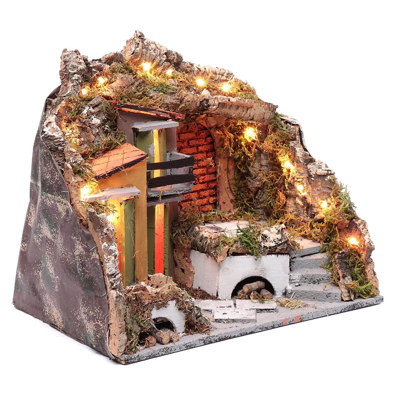 Décor crèche napolitaine avec illumination 25x30x20 cm | vente en ligne ...