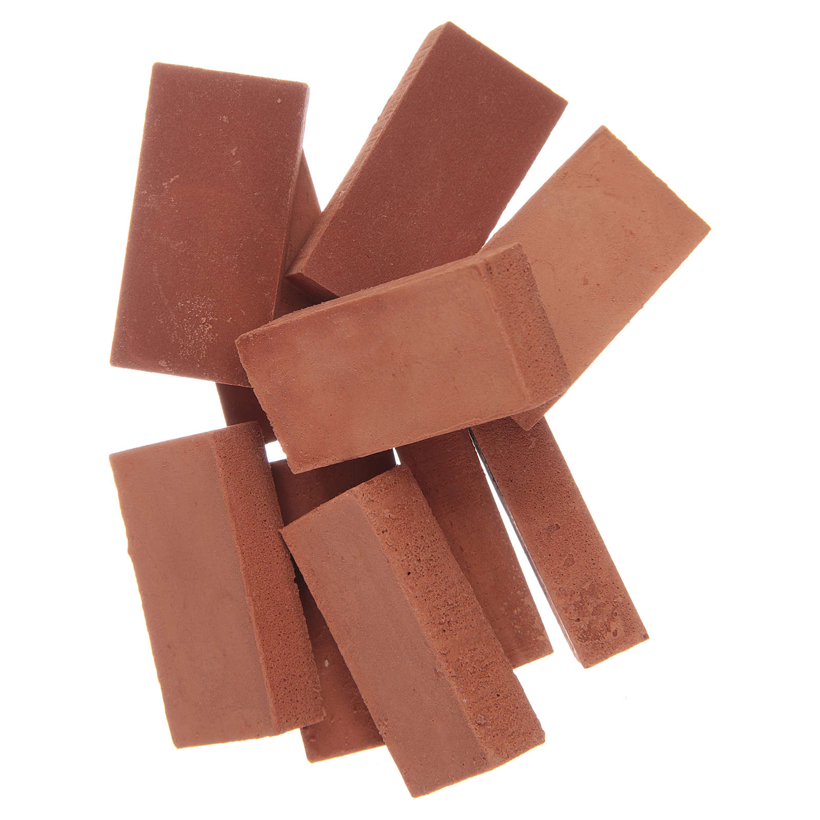Square resin bricks terracotta colour 10 pieces set | online sales on ...