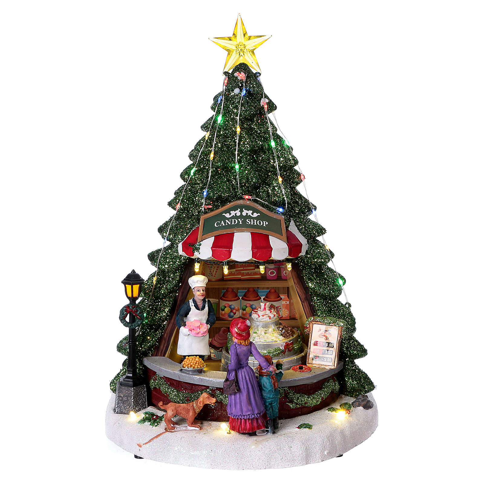 Candy Shop Christmas Scene 30x25x25 cm with Moving Candy | online sales ...
