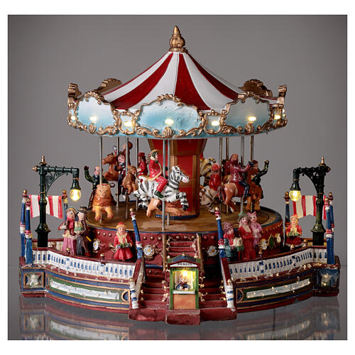 Christmas decoration carousel with lights, music and movement 25x30x30 ...