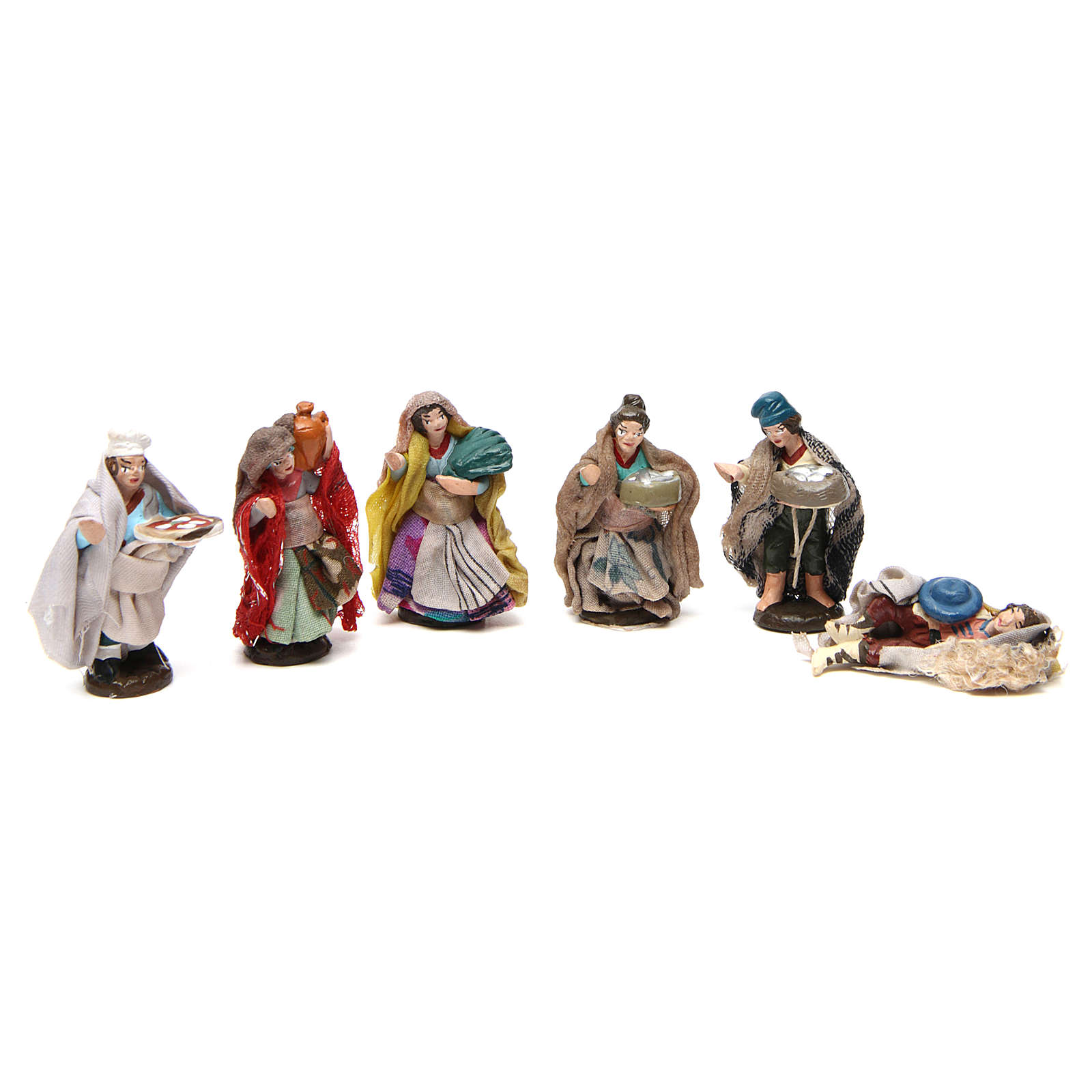 Set 6 statuine per presepe napoletano di 4 cm | vendita online su HOLYART
