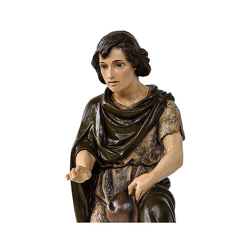 Young shepherd on his knee, Lando Landi's Nativity Scene of 100 cm ...