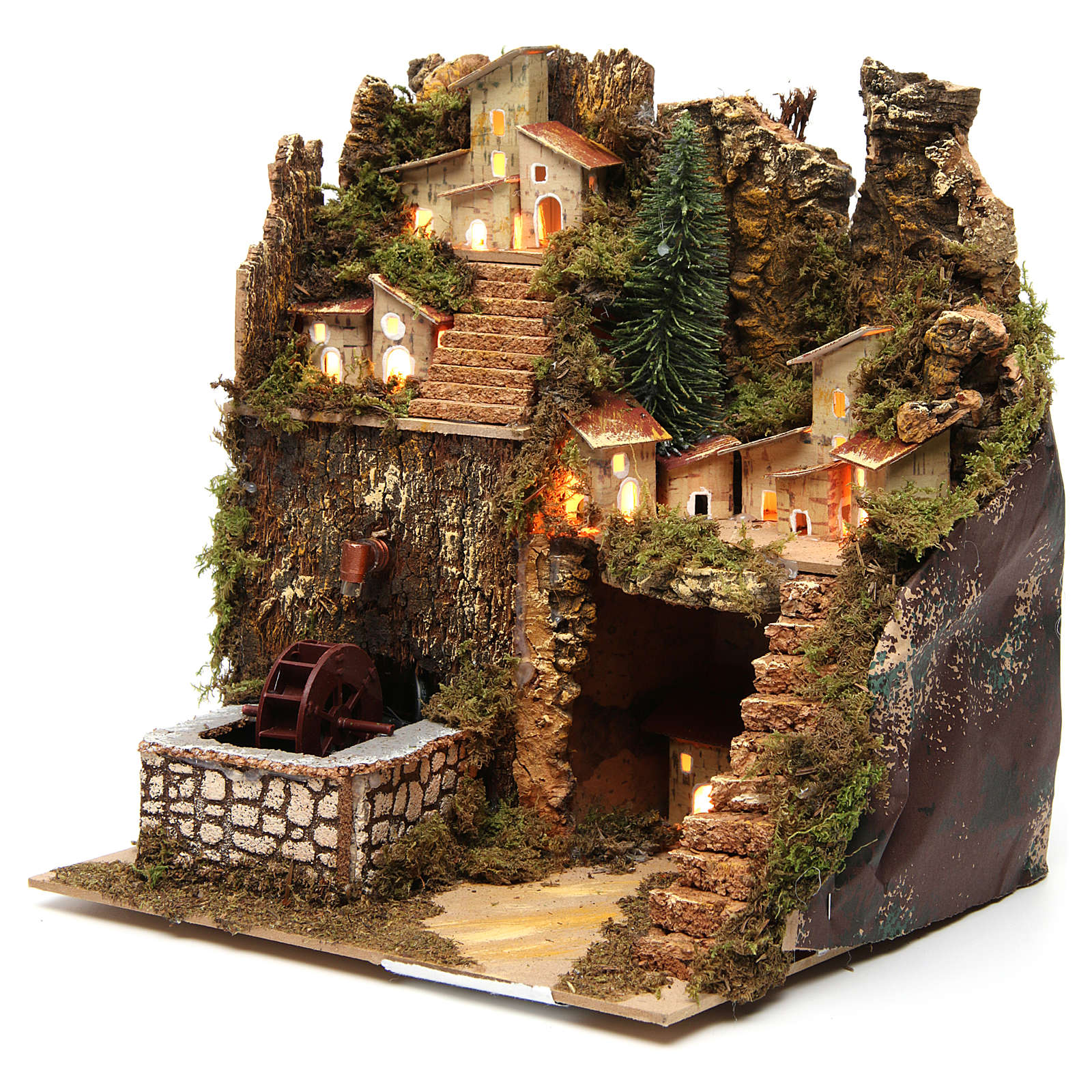 Décor maisons et moulin pour crèche 25x20x20 cm | vente en ligne sur ...