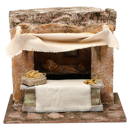 Pasta counter with awning setting, 12 cm nativity 20x25x15 cm | online ...