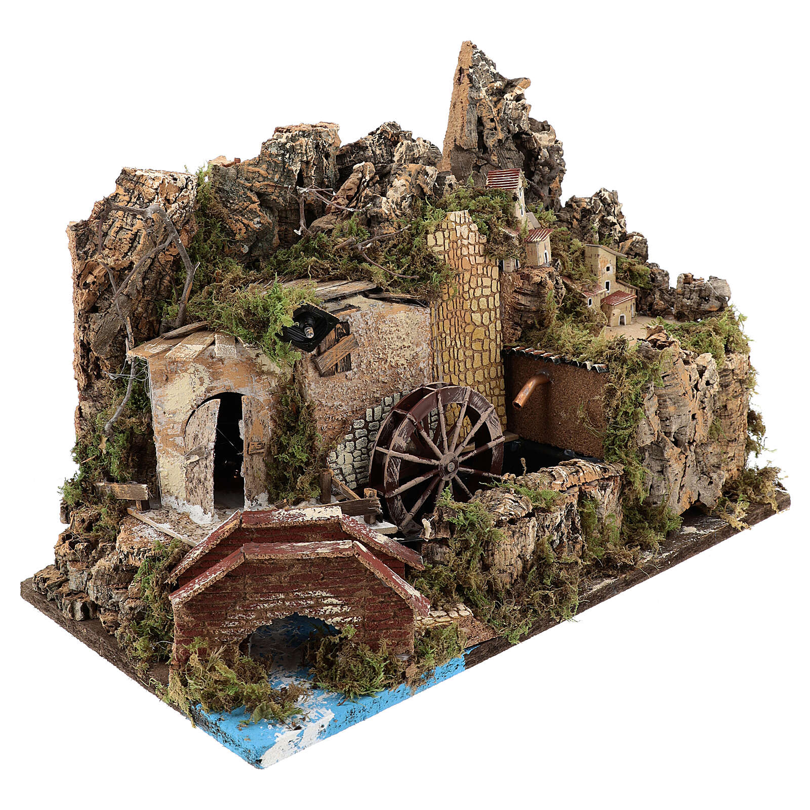 Miniature water mill with pump and lights, 35x50x30 cm for | online ...