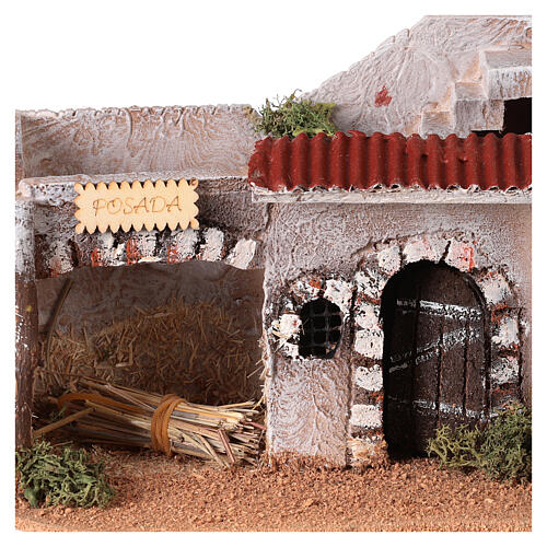 Inn for Arabic style Nativity scene with lights 15x30x15 cm | online ...