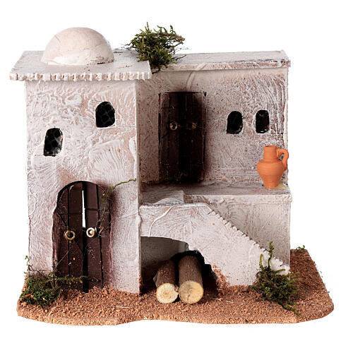 Nativity scene house in Arabian style with stairs 15x20x15 cm | online ...