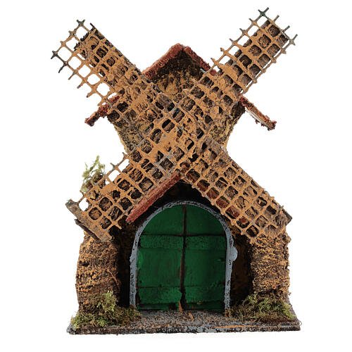 Windmill 25x15x10 cm, 6 cm Neapolitan nativity | online sales on ...
