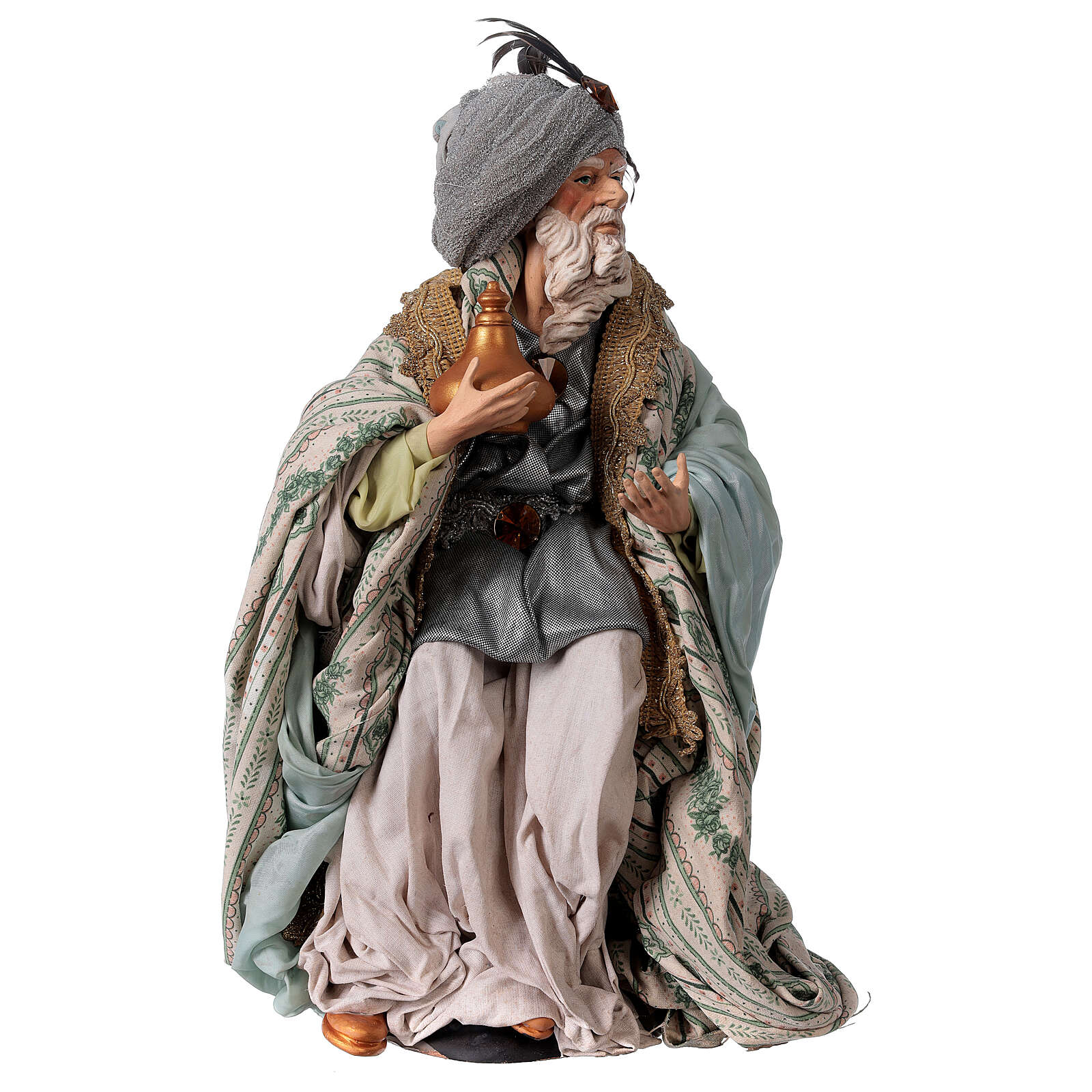 Kneeled king (Magi) for Neapolitan nativity scene 35 cm | online sales ...