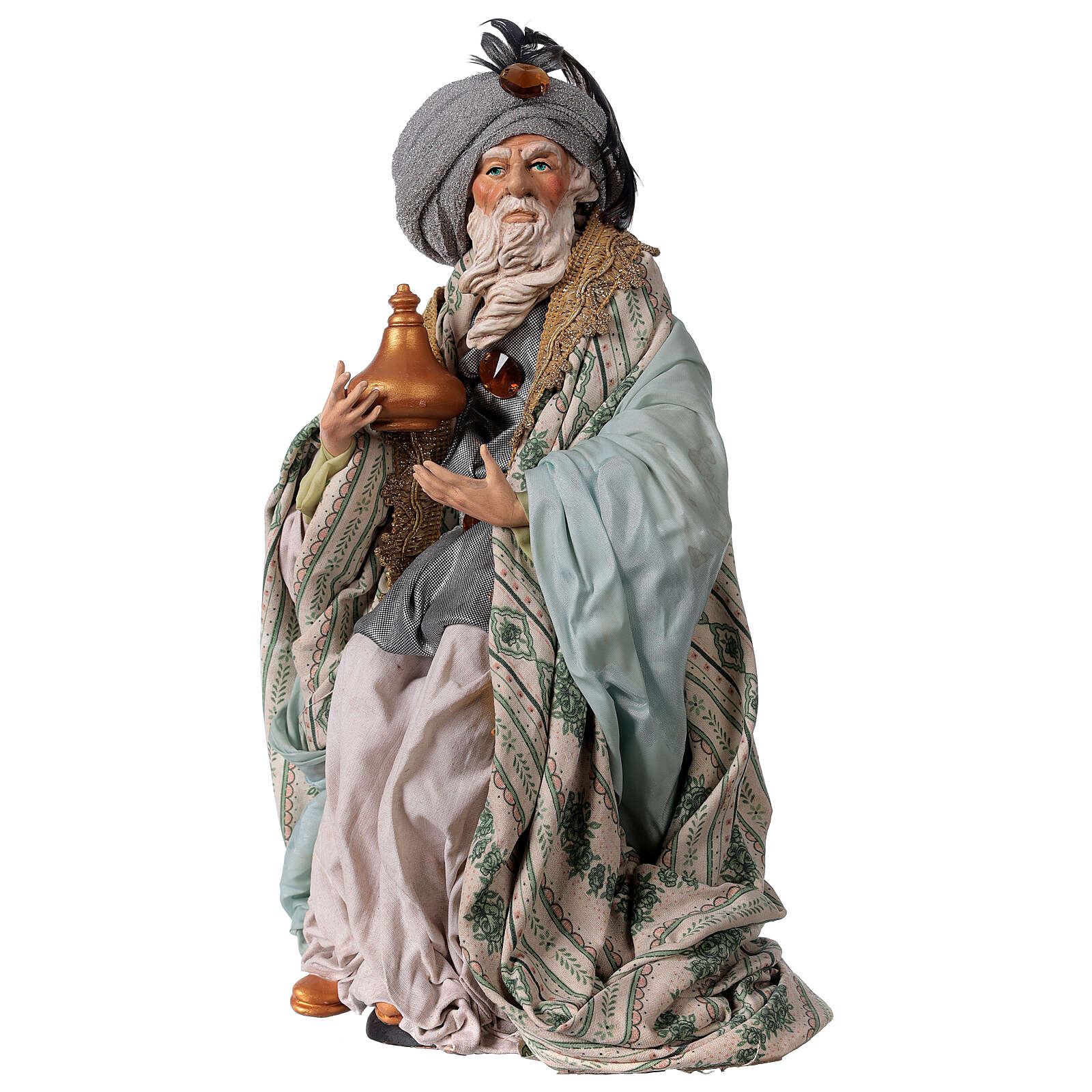 Kneeled king (Magi) for Neapolitan nativity scene 35 cm | online sales ...