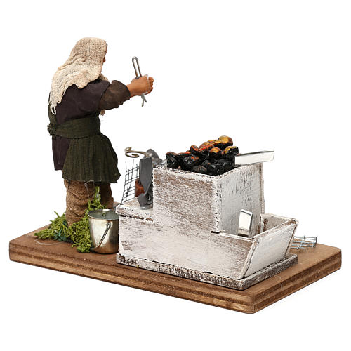 STOCK Fabbro con banco terracotta vestito 12 cm presepe Napoli ...