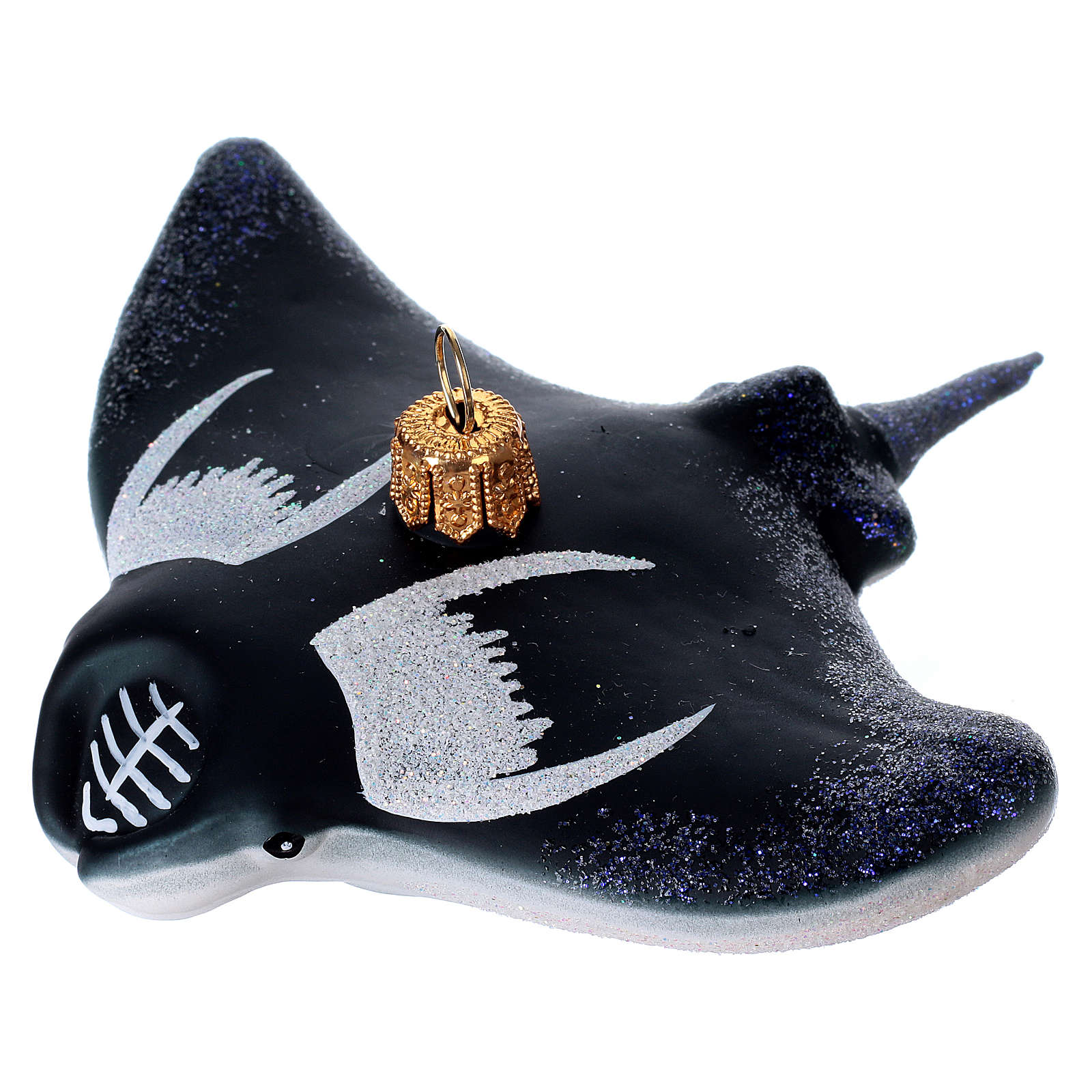 Blown glass Christmas ornament, Manta ray | online sales on HOLYART.com