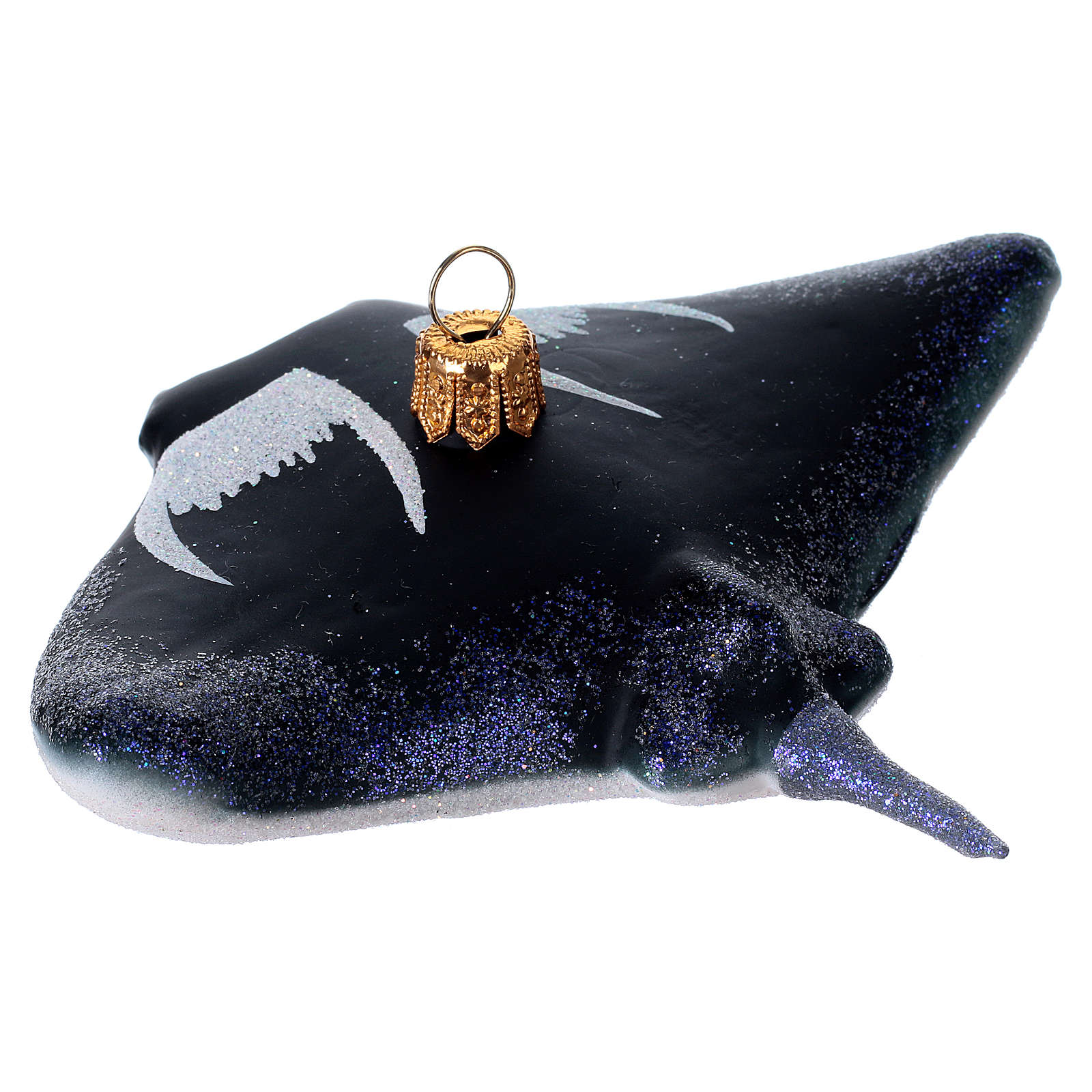 Blown glass Christmas ornament, Manta ray | online sales on HOLYART.com