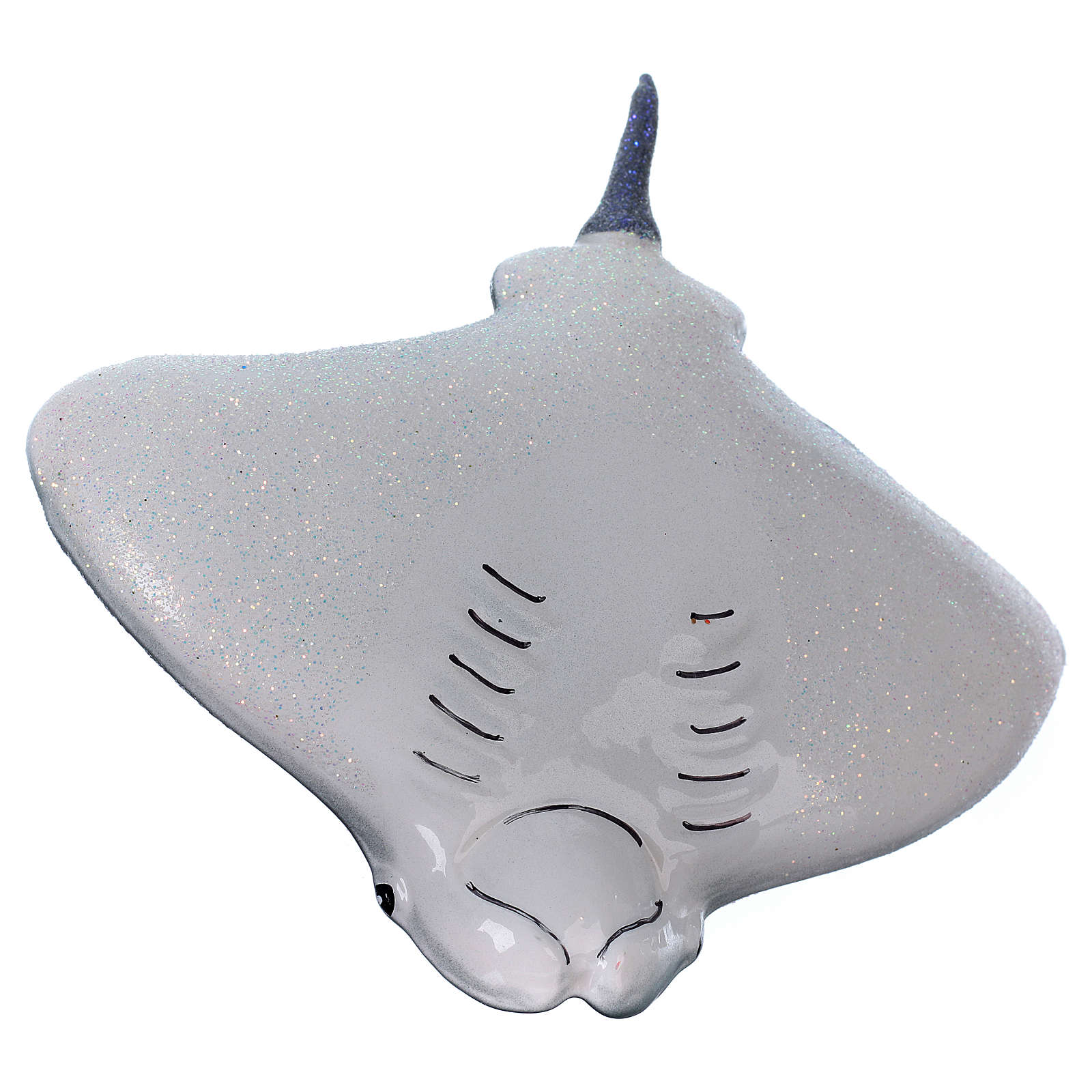Blown glass Christmas ornament, Manta ray | online sales on HOLYART.com