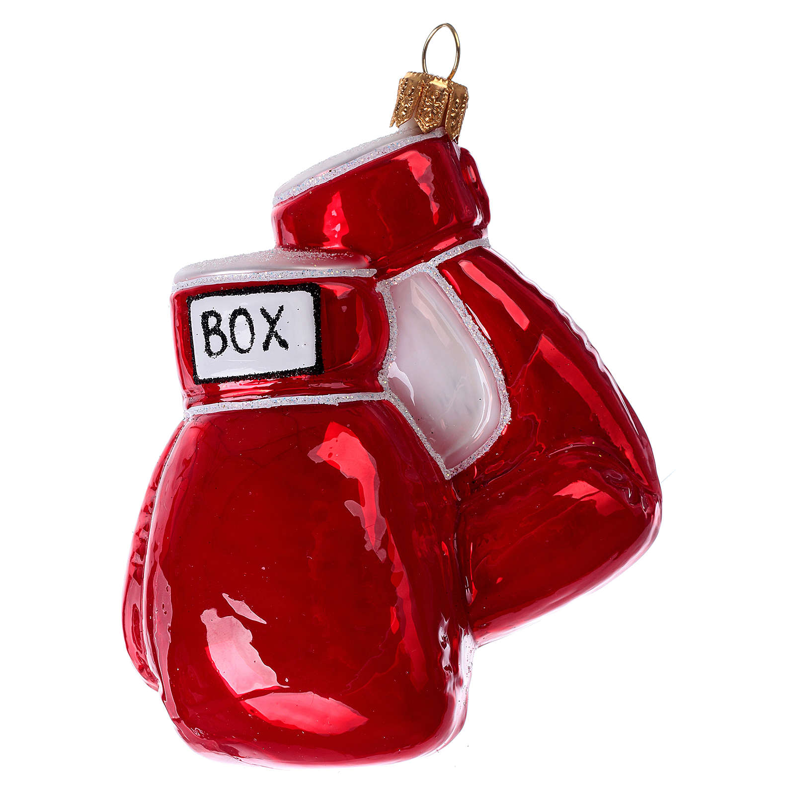 Blown glass Christmas ornament, boxing gloves | online sales on HOLYART.com