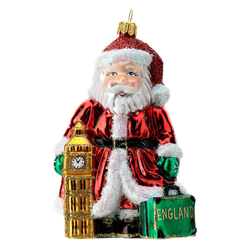 Blown glass Christmas ornament, Santa Claus in England | online sales ...