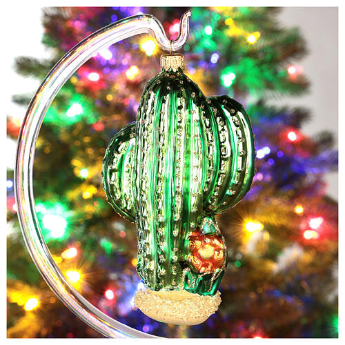 Cactus Christmas tree ornament in blown glass | online sales on HOLYART.com