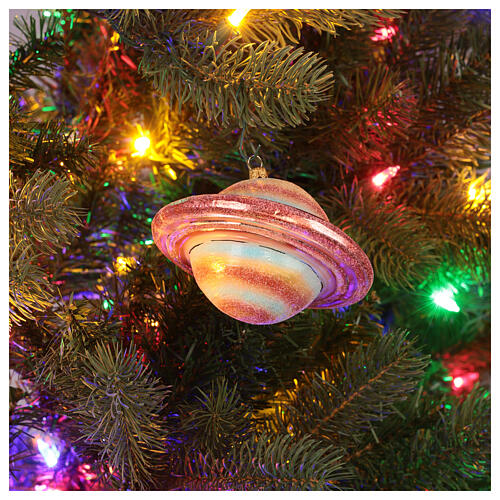 Saturn blown glass Christmas tree decoration | online sales on HOLYART ...