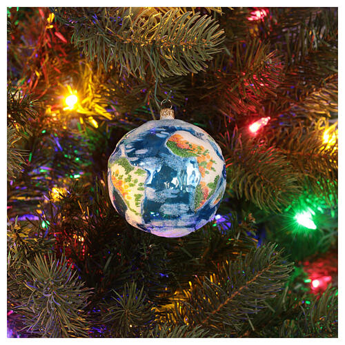 Earth Christmas tree decoration in blown glass | online sales on ...